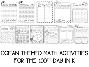 100th Day of School Ocean Themed {Kindergarten} | Made By Teachers