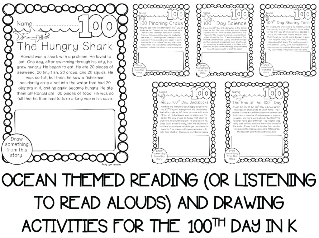 Ocean Themed 100th Day Whole-School License Bundle | Made By Teachers