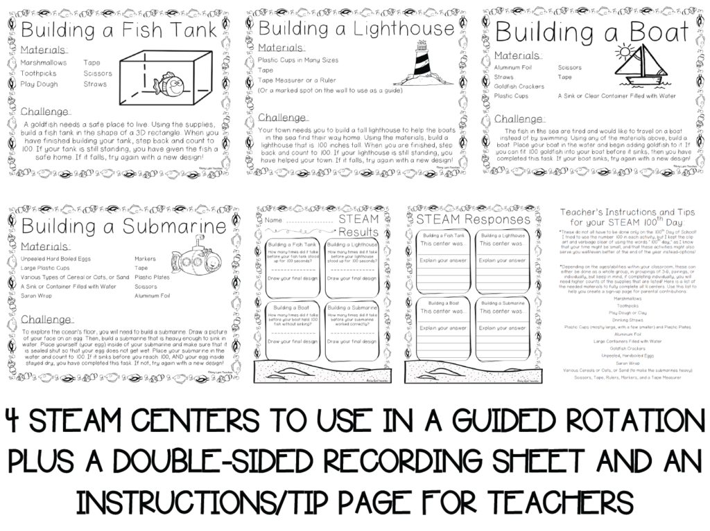 Ocean Themed 100th Day Whole-School License Bundle | Made By Teachers