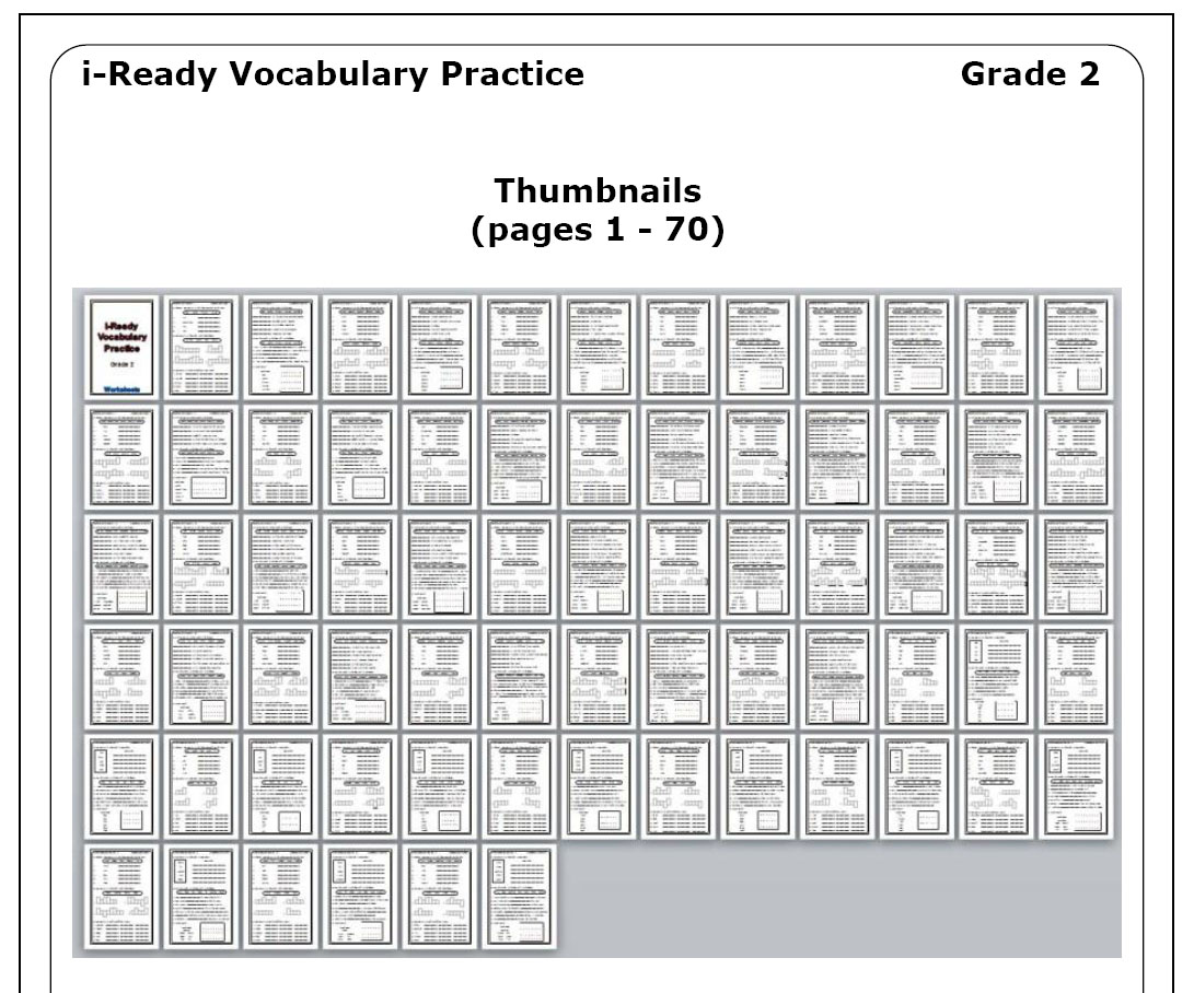 i Ready Vocabulary Grade 2 worksheets | Made By Teachers