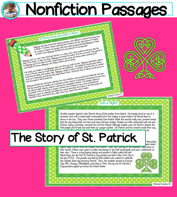 Let Me Tell You About St. Patrick: Nonfiction mini unit | Made By Teachers