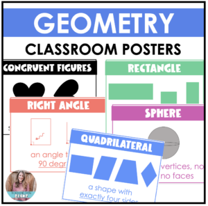 Geometry Vocabulary Posters | Colorful Math Word Wall Charts | Made By ...