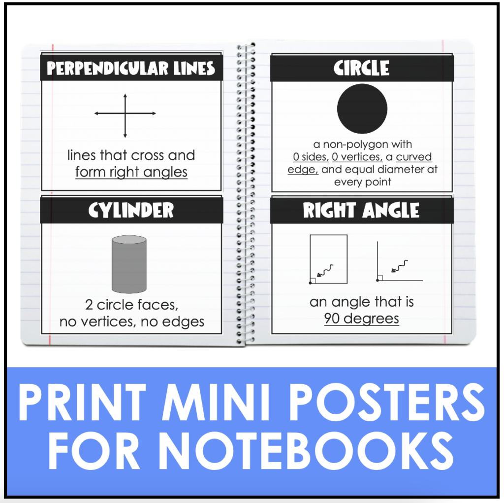Geometry Vocabulary Posters | Colorful Math Word Wall Charts | Made By ...