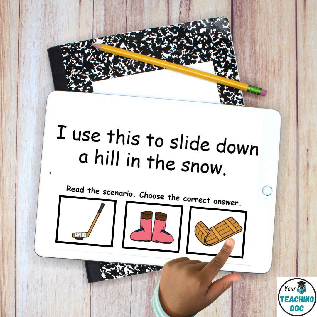 Winter Functional Vocabulary Sight Word Unit Level 3 w/ Task Cards ...