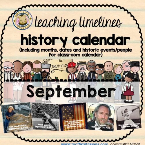 CLASSROOM DECOR History Themed Classroom Calendar - September ...