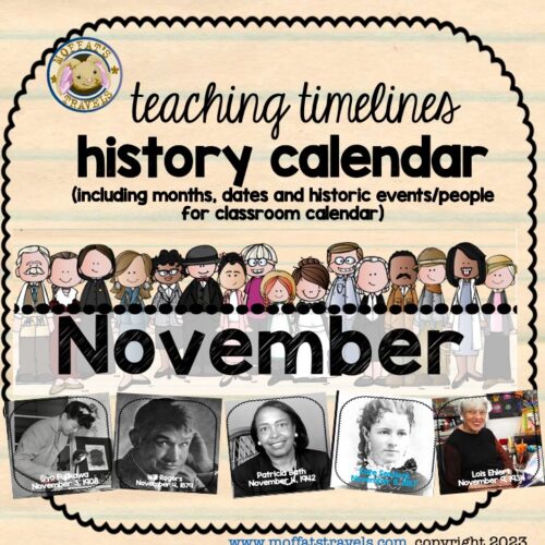 CLASSROOM DECOR History Themed Classroom Calendar - November ...
