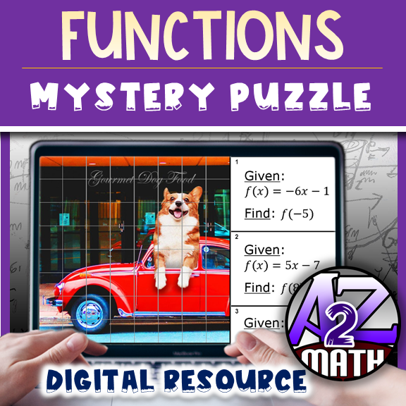 Evaluating Functions Activity Digital Pixel Art Mystery Puzzle | Made ...