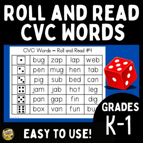 CVC Words - Roll and Read Games - 19 Different Game Boards | Made By ...
