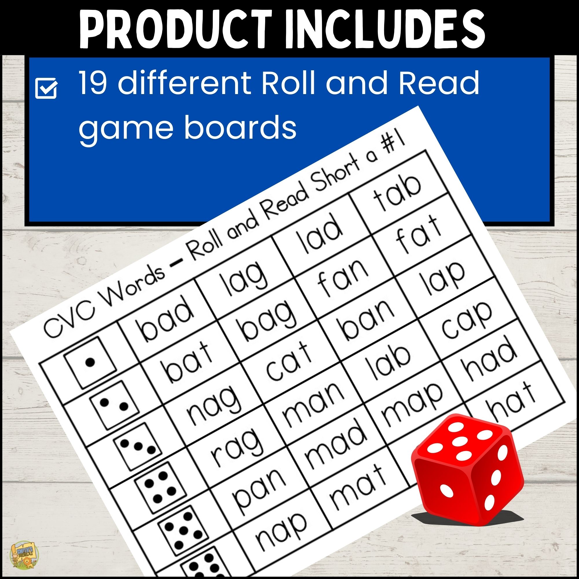 CVC Words - Roll and Read Games - 19 Different Game Boards | Made By ...