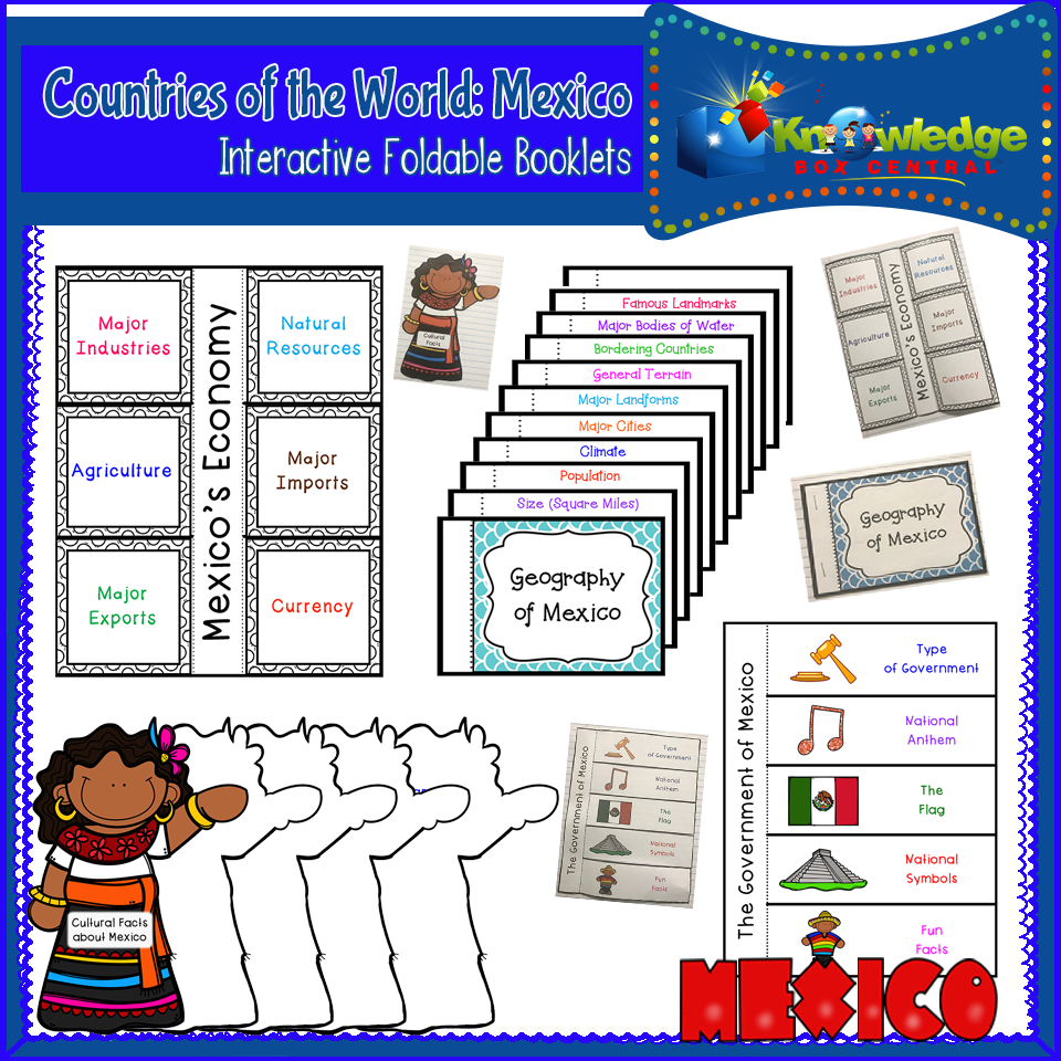 Countries of the World: Mexico Interactive Foldable Booklets | Made By ...
