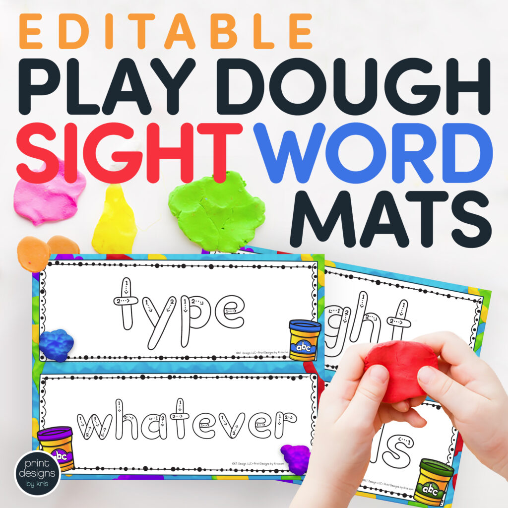 Editable Playdoh Sight Word Mats Play Dough | Made By Teachers