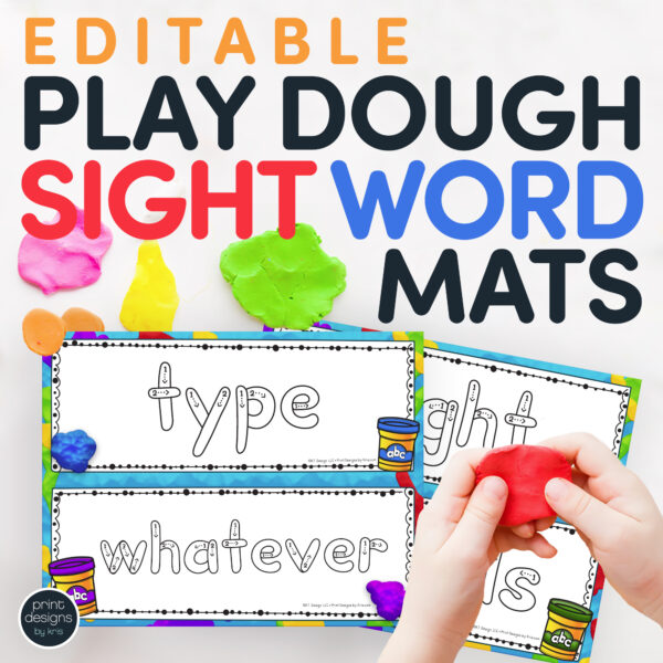 Editable Playdoh Sight Word Mats Play Dough | Made By Teachers