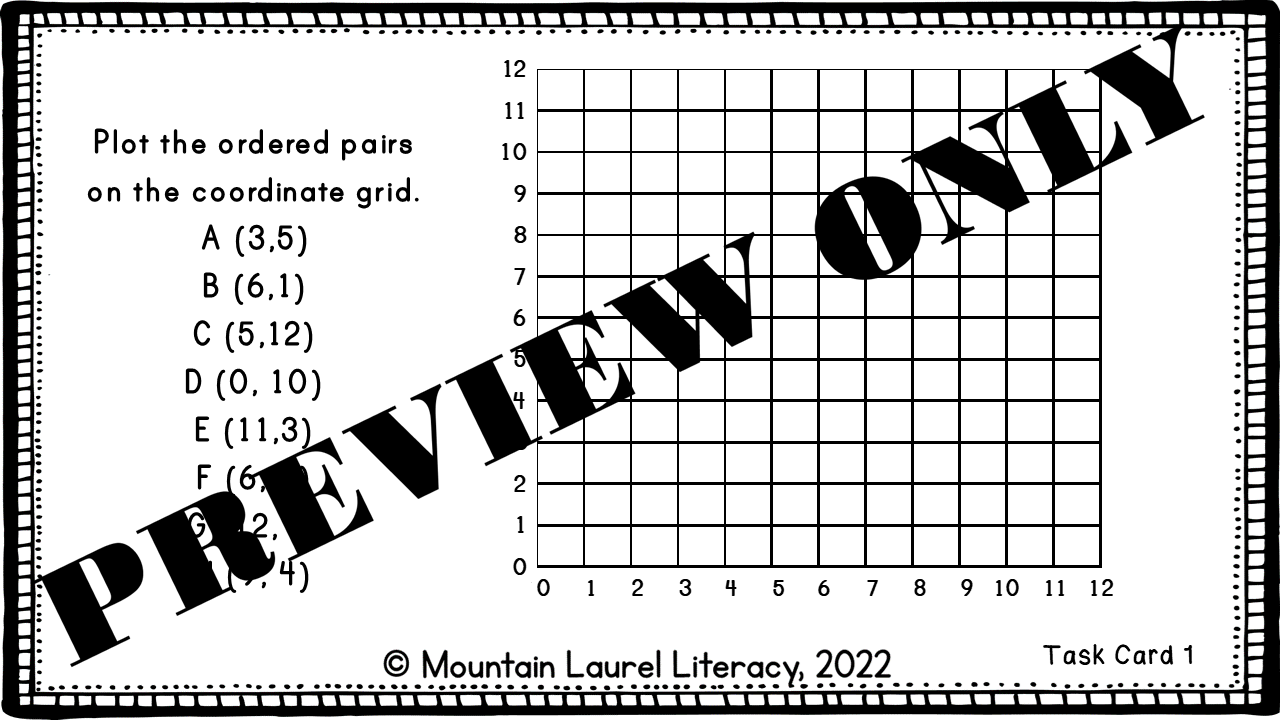 Telling Time and Ordered Pairs Task Cards Grade 3 EDITABLE Option ...