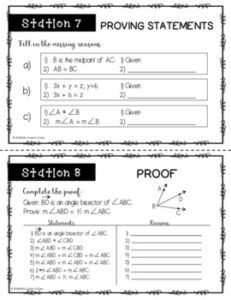 Geometry Proof and Reasoning - Stations Activity | Made By Teachers