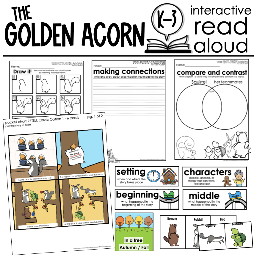 The Golden Acorn Interactive Read Aloud Activities | Fall Read Aloud ...