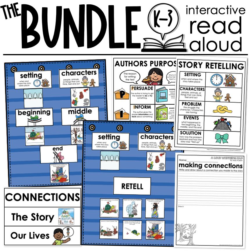 Katy Hudson BUNDLE Interactive Read Aloud Sequencing Craft | RETELL ...