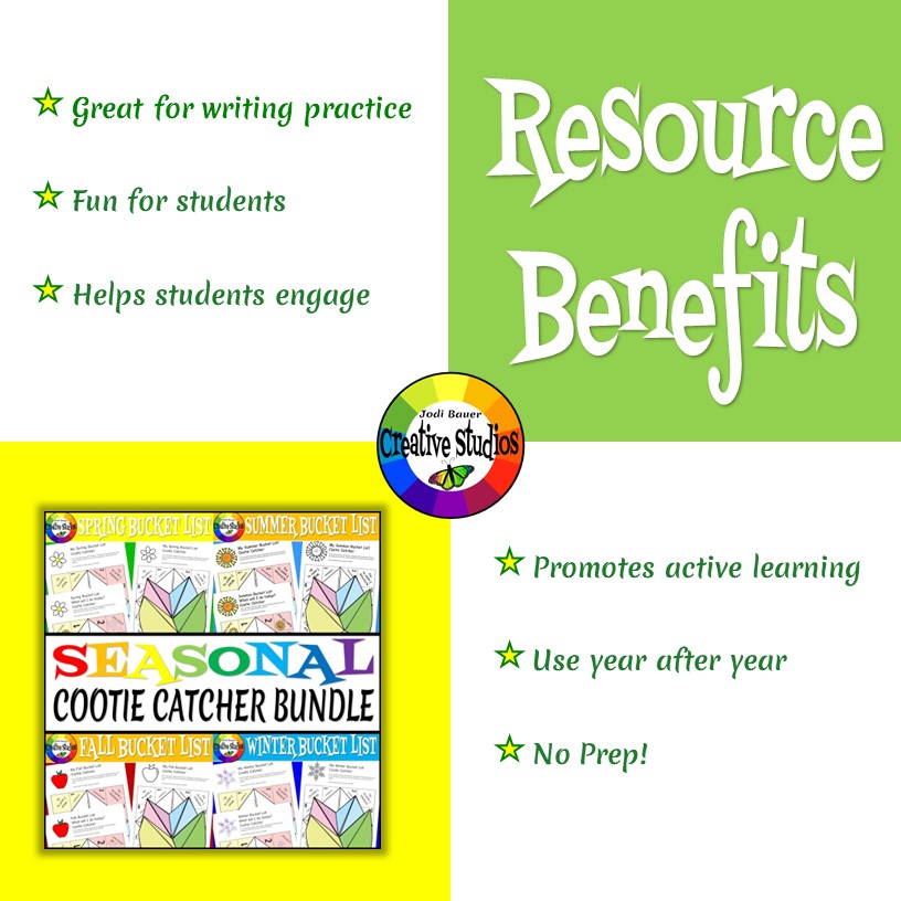 Seasonal Bucket List Cootie Catcher Bundle! | Made By Teachers