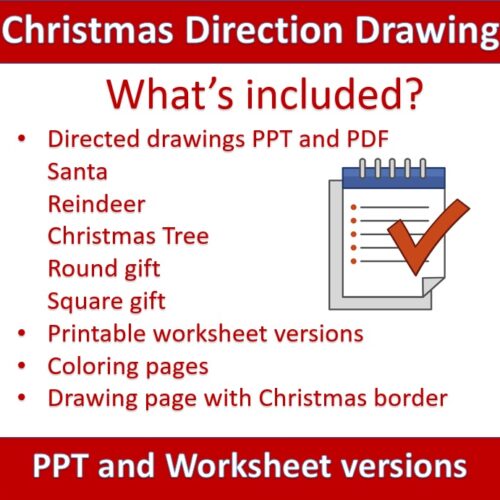 Christmas Directed Drawing Instructions. Santa, Reindeer etc. Inc ...