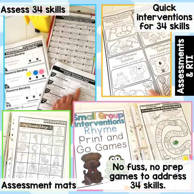 Phonological & Phonemic Awareness Assessment + Intervention Activities ...