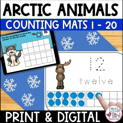 Arctic Animals Tens Frames Counting Mats Numbers 1-20 Print & Google ...