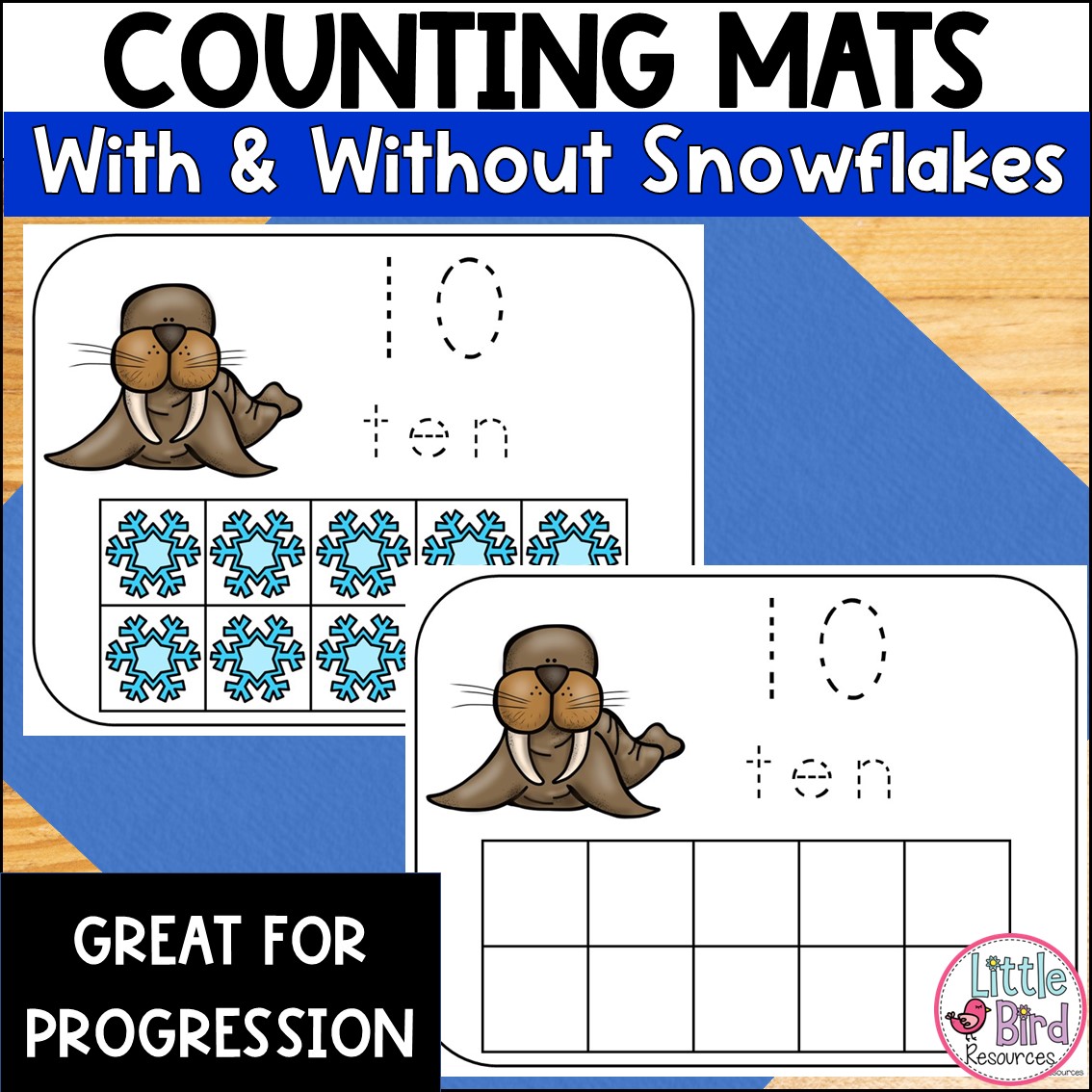 Arctic Animals Tens Frames Counting Mats Numbers 1-20 Print & Google ...