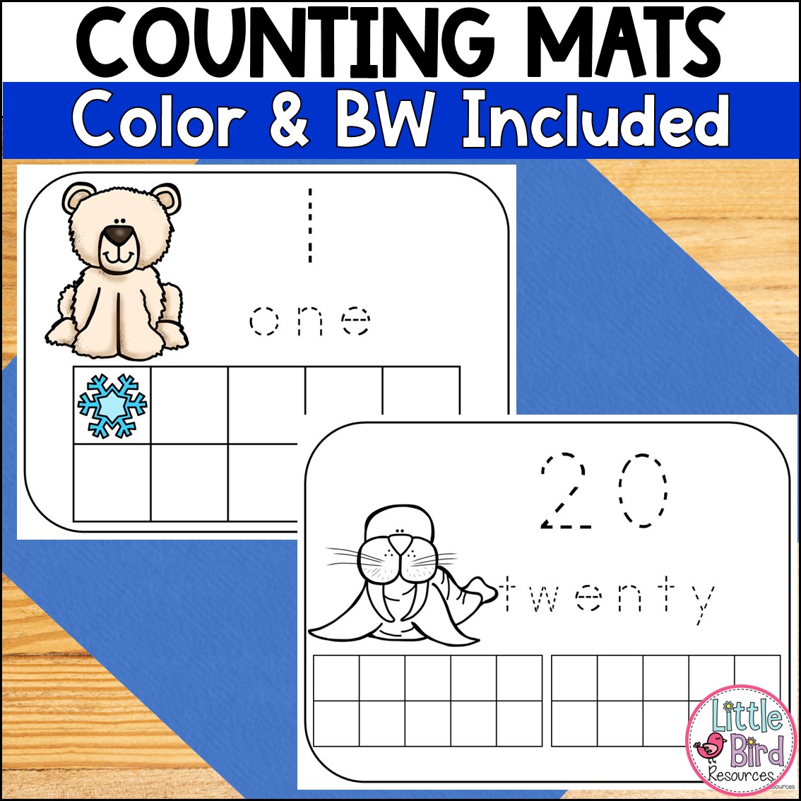 Arctic Animals Tens Frames Counting Mats Numbers 1-20 Print & Google ...