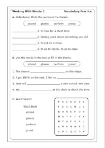 i Ready Vocabulary Grade 1 worksheets | Made By Teachers