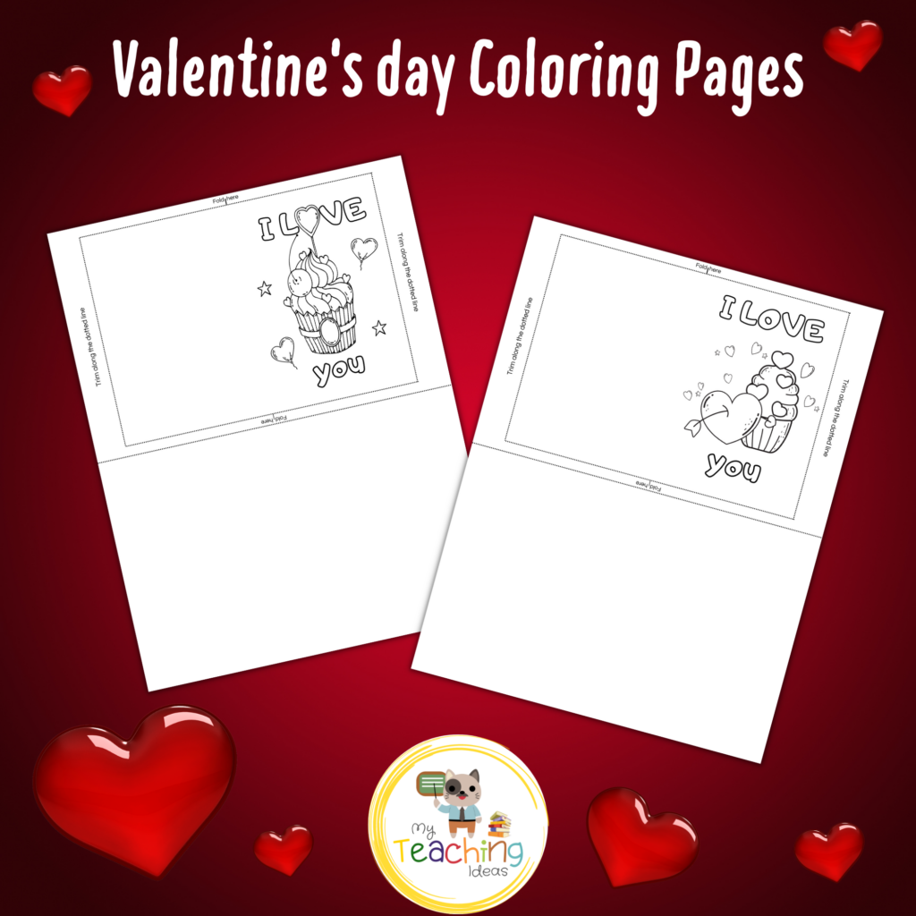 Valentine's day activities | 2 Coloring I love you cards | Valentine's ...
