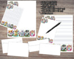 Animals Theme Stationary Set Bundle, Printable Cute Stationary Kits ...