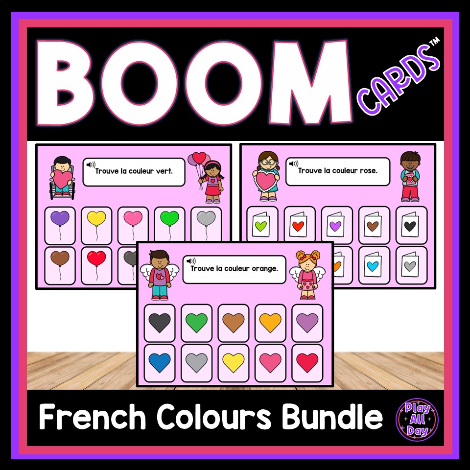Valentine’s Day French Colour Identification Boom Cards™ BUNDLE | Made ...