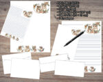 Animals Theme Stationary Set Bundle, Printable Cute Stationary Kits ...