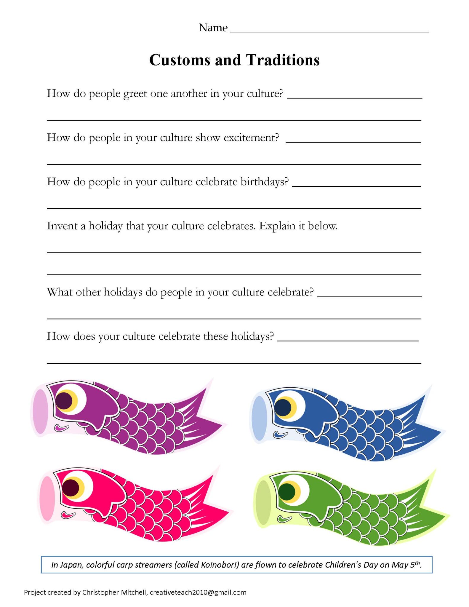 The Create Your Own Culture Hands-On Learning Project | Made By Teachers
