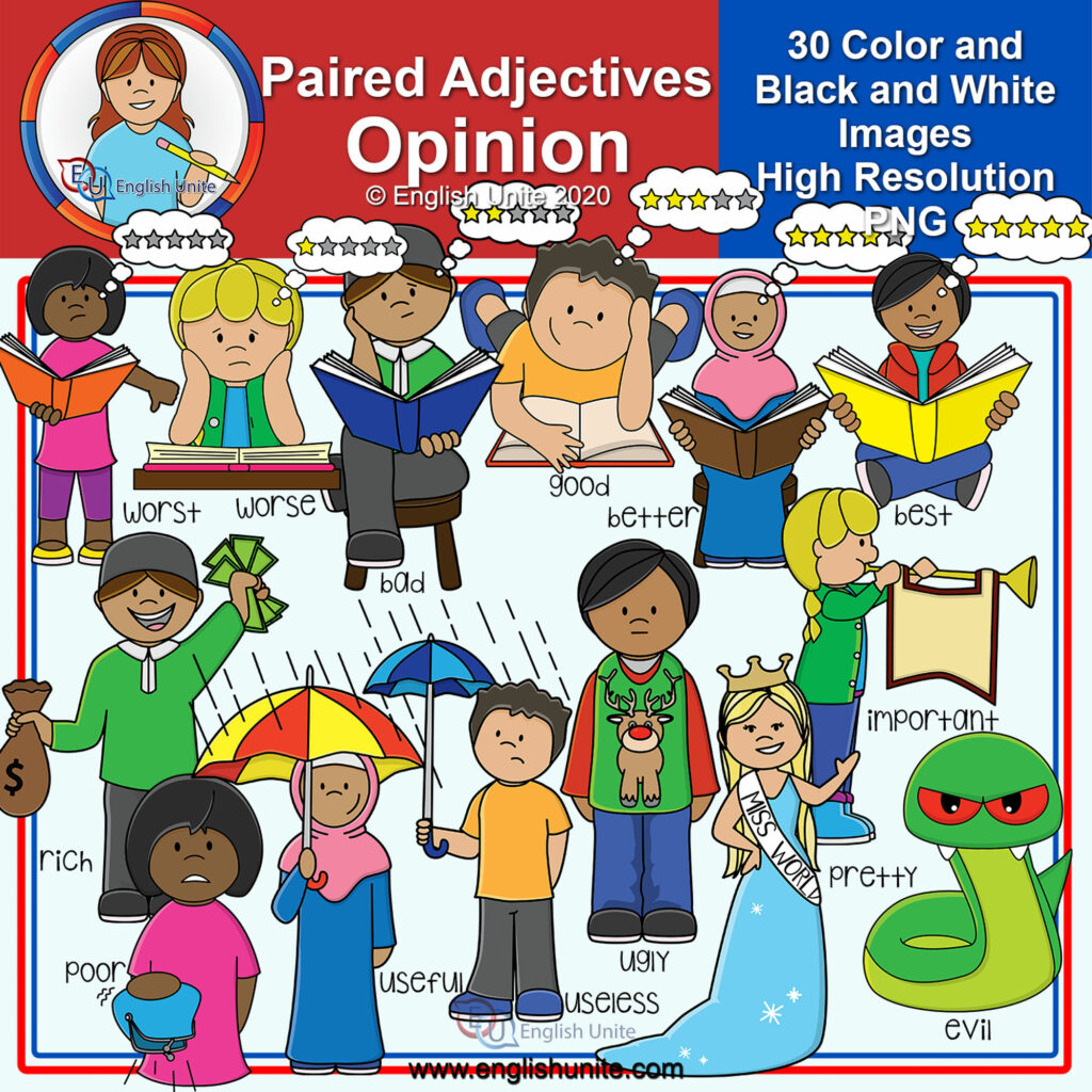 Clip Art - Paired Adjectives Bundle | Made By Teachers