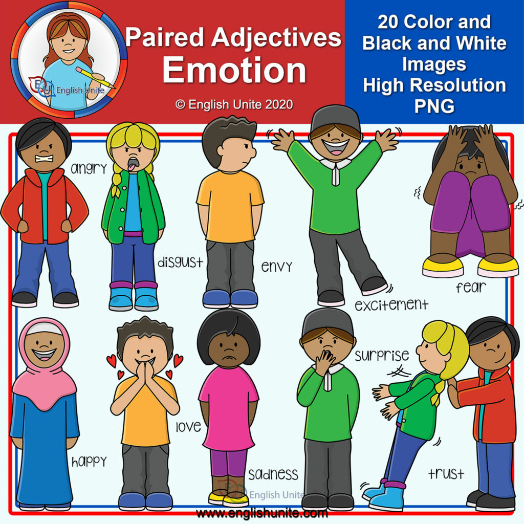 Clip Art - Paired Adjectives - Emotion | Made By Teachers