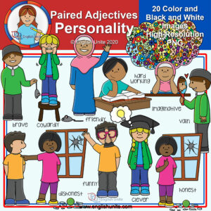 Clip Art - Paired Adjectives - Personality | Made By Teachers