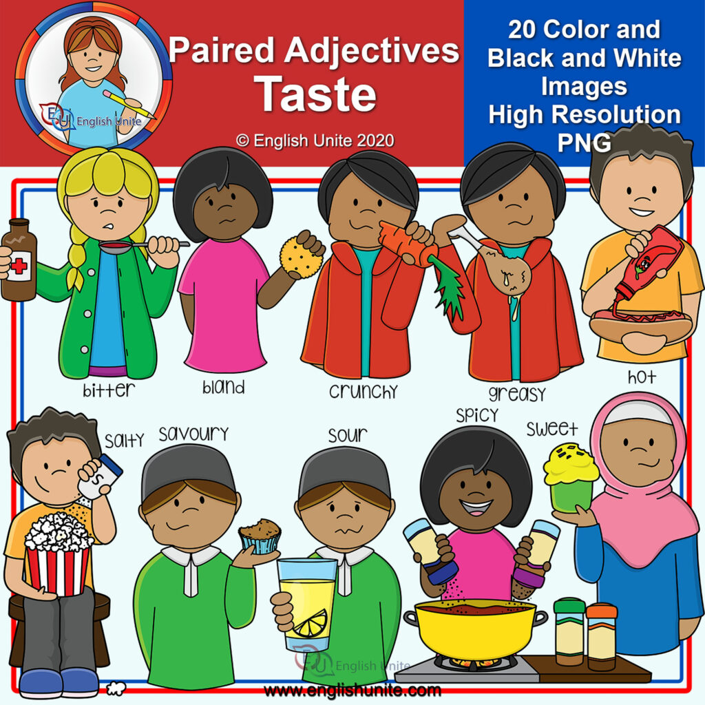 Clip Art - Paired Adjectives - Taste | Made By Teachers