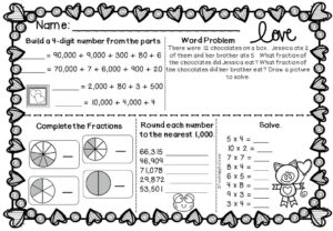3rd Grade Math Morning Work - Valentine's Day | Made By Teachers