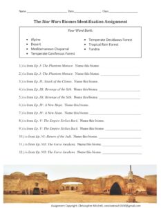 Identify Biomes with Star Wars Movies Project - Geography & Earth ...