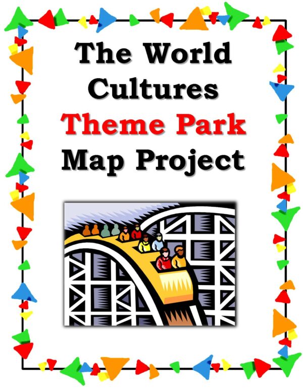The World Cultures Theme Park Map Project for Social Studies or World ...