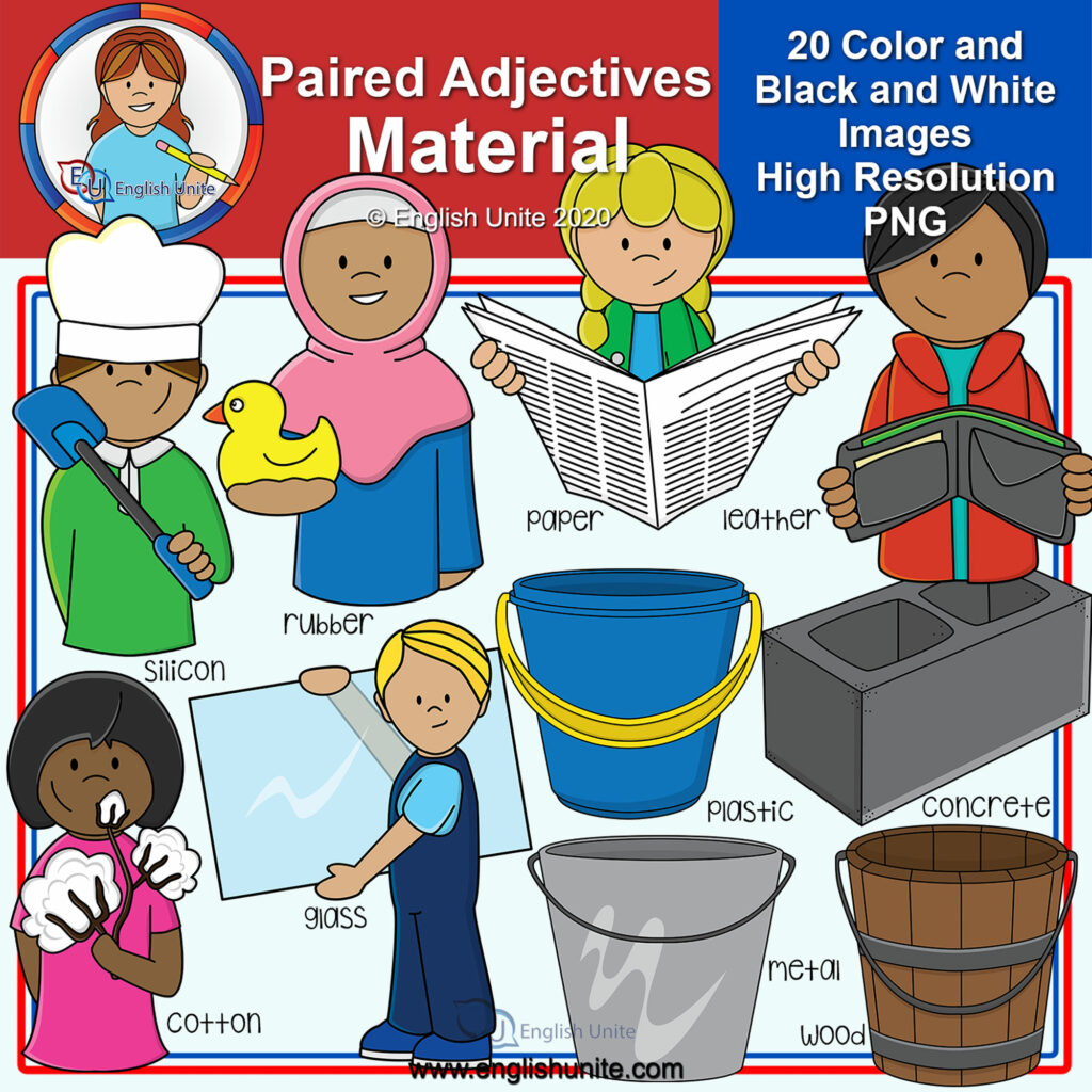 Clip Art - Paired Adjectives - Material | Made By Teachers