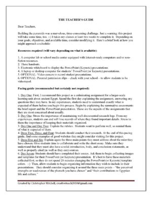 Ancient Egypt Pharaohs Role-Playing Research Project | Made By Teachers