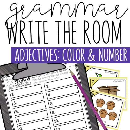 Adjectives for Color and Number Activity for Grammar | Made By Teachers