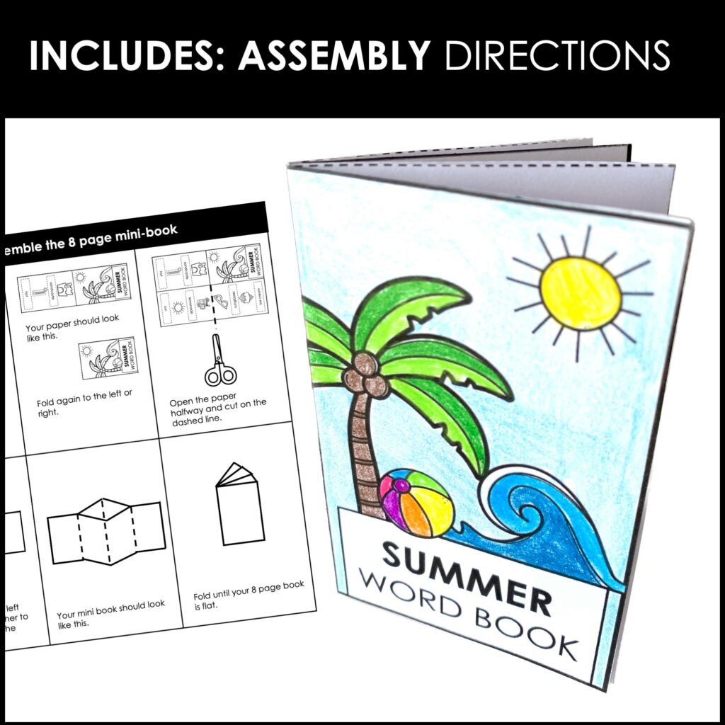 Summer Vocabulary Word Mini Book | ESL Picture Dictionary Activity ...