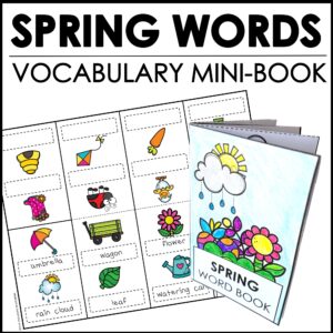 Spring Vocabulary Word Mini Book | ESL Picture Dictionary Activity ...