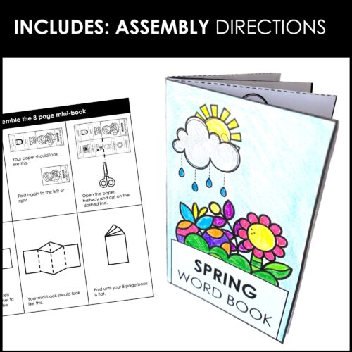 Spring Vocabulary Word Mini Book | ESL Picture Dictionary Activity ...