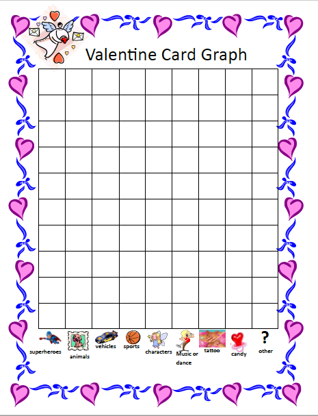 Valentine Card Graph and Scrapbook - a fun way to get math in on ...