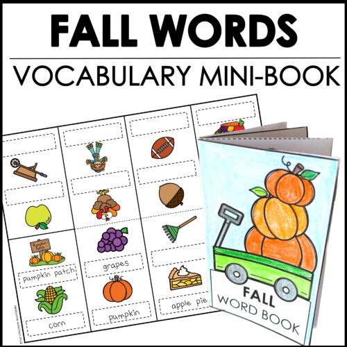 Fall Vocabulary Word Mini Book | ESL Autumn Picture Dictionary Activity ...