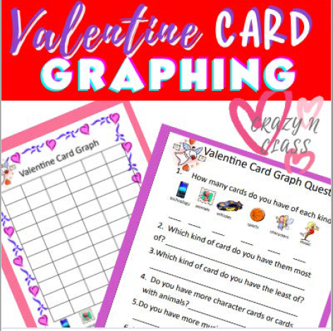 Valentine Card Graph and Scrapbook - a fun way to get math in on ...