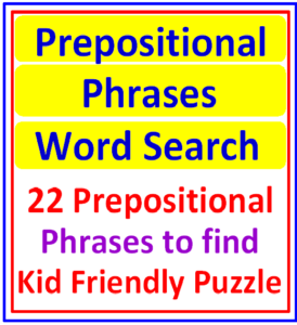 Prepositional Phrases Word Search Puzzle | Made By Teachers