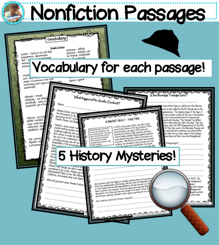 History Mysteries: Nonfiction Reading Comprehension and Finding ...